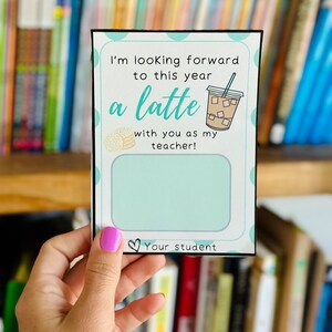 Latte Gift Card Teacher Printable| First Day of School| Meet the ...