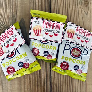Popcorn Valentine's Day Class Printable| Editable Easy Valentine ...