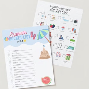 Visual Summer Bucket List | Bucket List for Kids With Pictures ...
