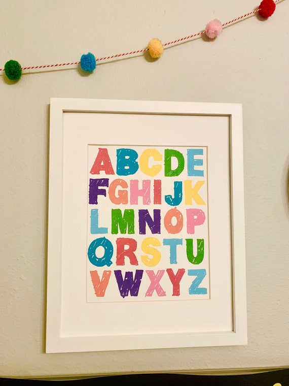 Alphabet Playroom School Room Printable ABC Chart Playroom - Etsy