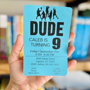 Dude Perfect Party Digital Editable Invitation| Dude Perfect Sports ...