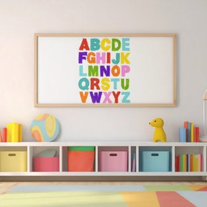 Alphabet Playroom School Room Printable| ABC Chart| Playroom Printables ...