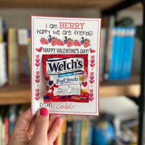 Fruit Snack Valentine's Day Printable | Vday Printable | Berry Happy ...
