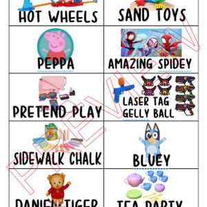 Toy Bin Labels| Toy Box Labels Template | Editable Toy Cube Labels ...