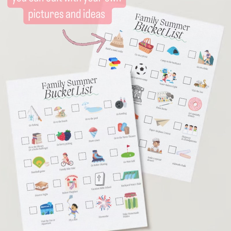 Summer Bucket List - Etsy