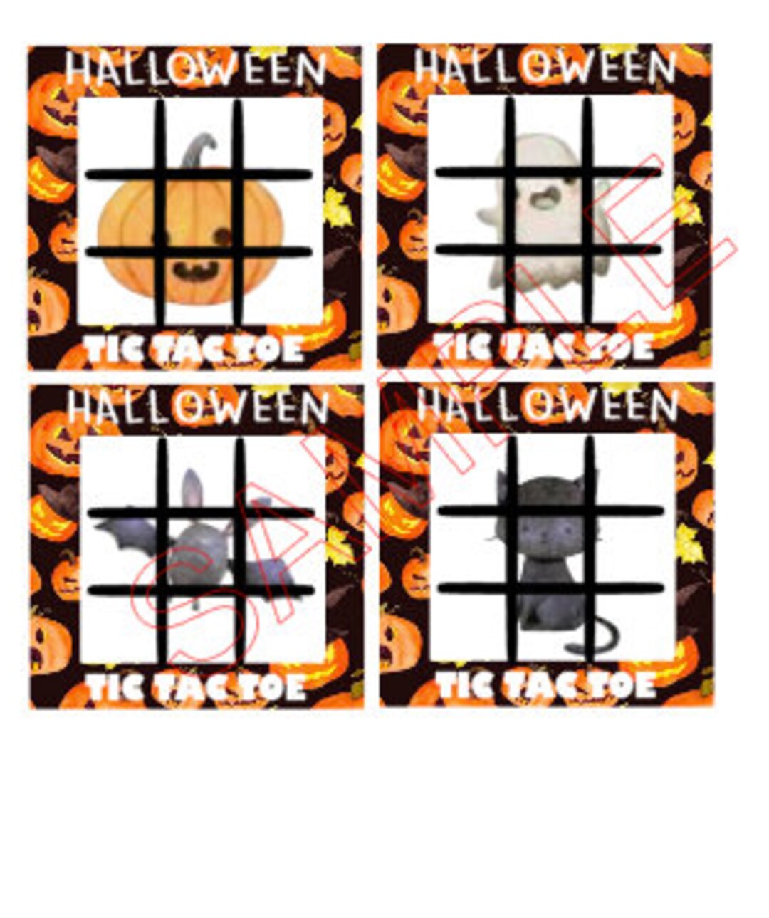 Halloween Tic Tac Toe Class Gift | Halloween Gift| Halloween Preschool ...