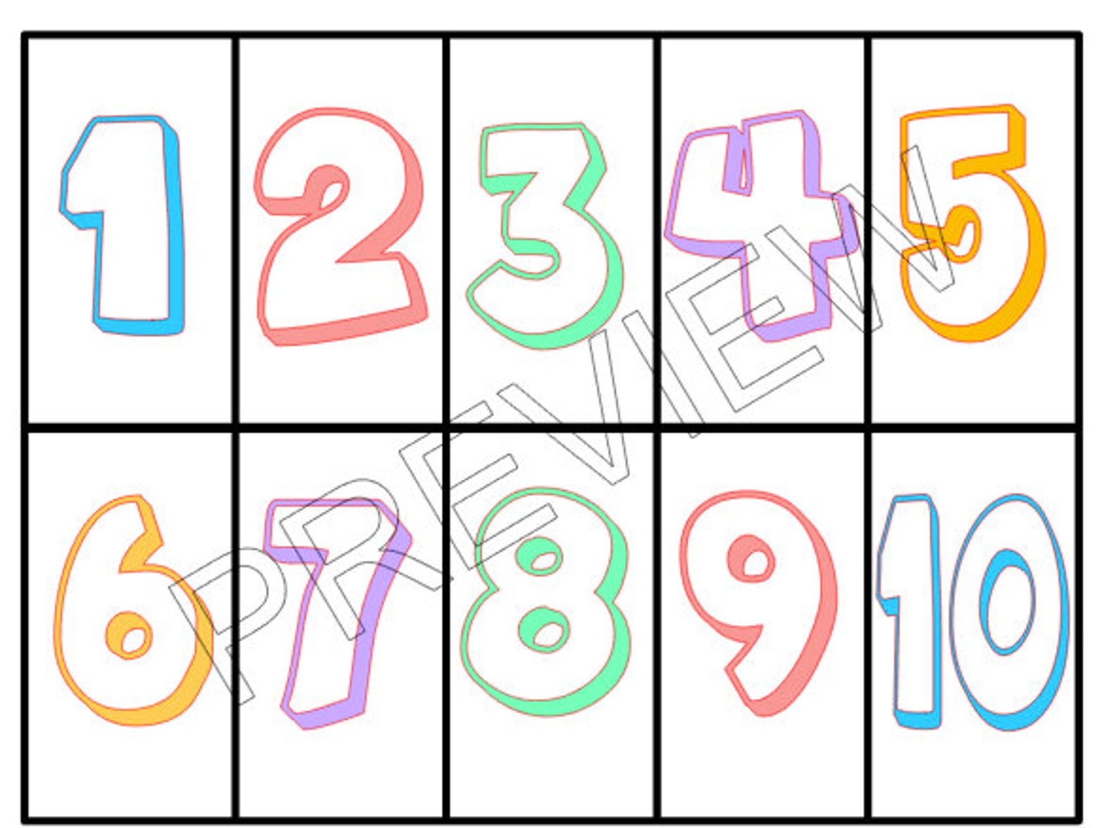 Numbers Printable for Sensory Bin Puzzles Subitizing Adding Instant ...