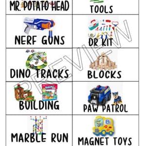 Toy Bin Labels With Pictures (30 of Them) - Etsy