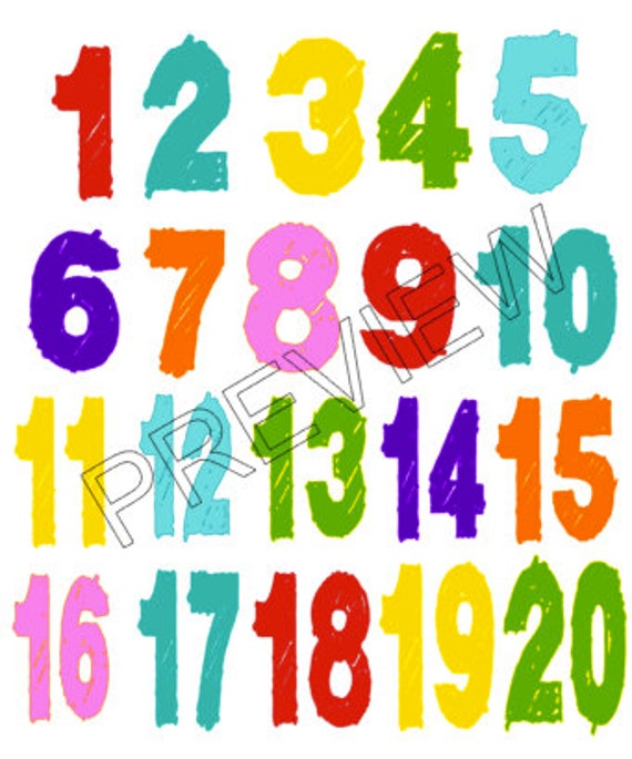 Numbers Playroom Printable Numbers Wall Art for Kids Room - Etsy
