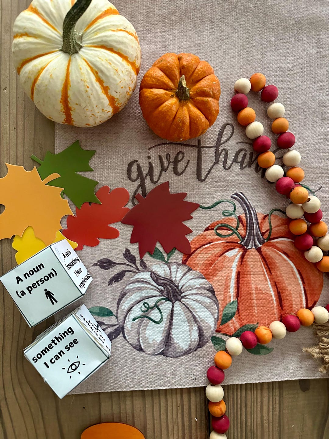 Gratitude Cube | Editable Grateful Game |grateful Grammar Game ...