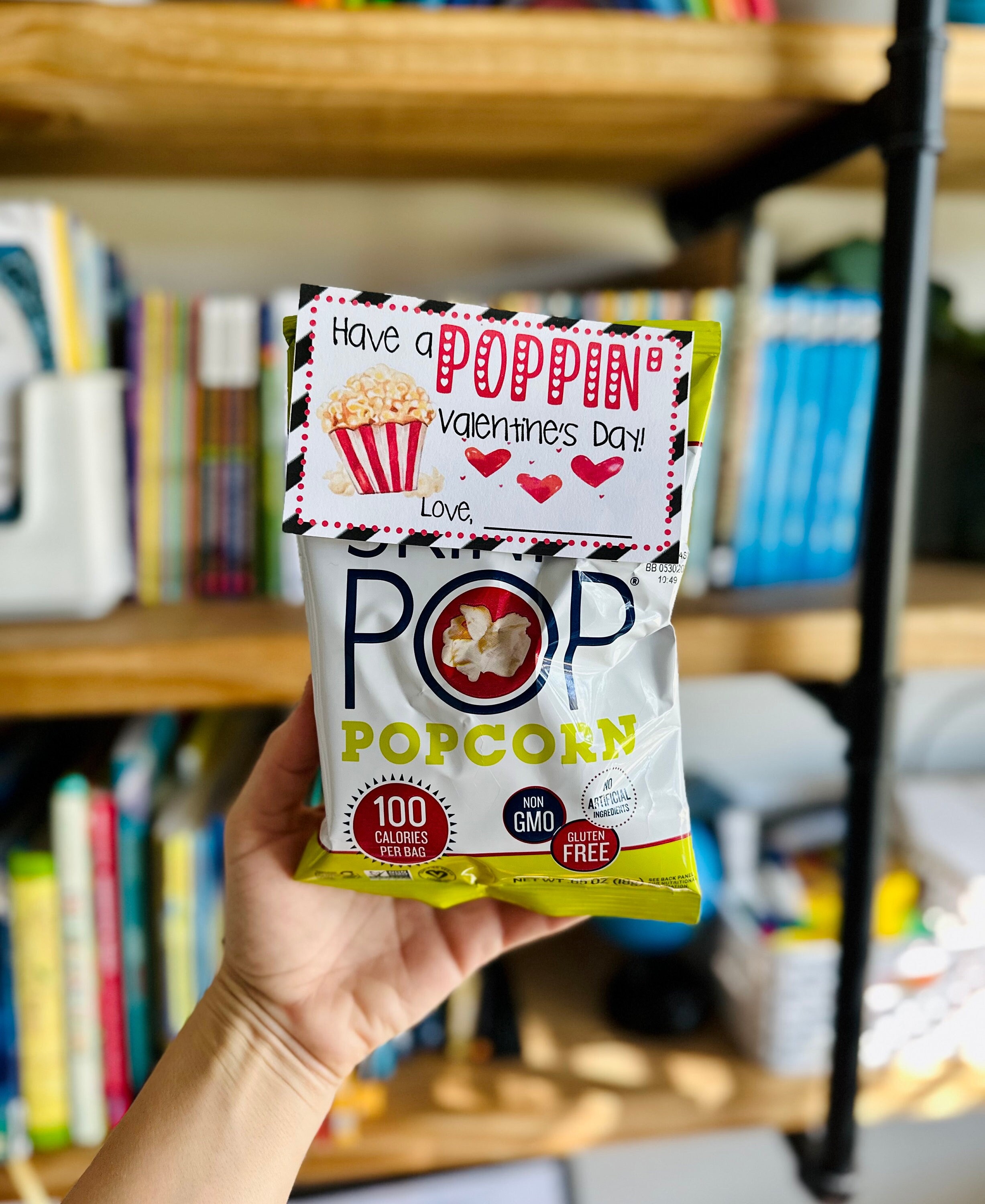 Popcorn Valentine Day Class Printable Easy Valentine Printable Non ...