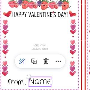Fruit Snack Valentine's Day Printable | Vday Printable | Berry Happy ...
