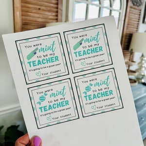 Mint to Be Teacher Printable | First Day of School| Meet the Teacher ...