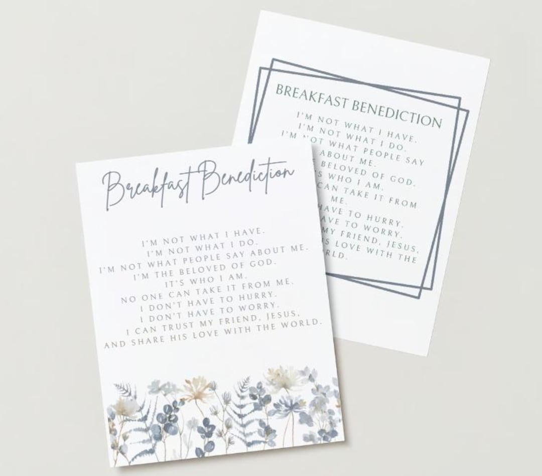 Breakfast Benediction | Morning Blessings | Identity in Christ | Kids ...