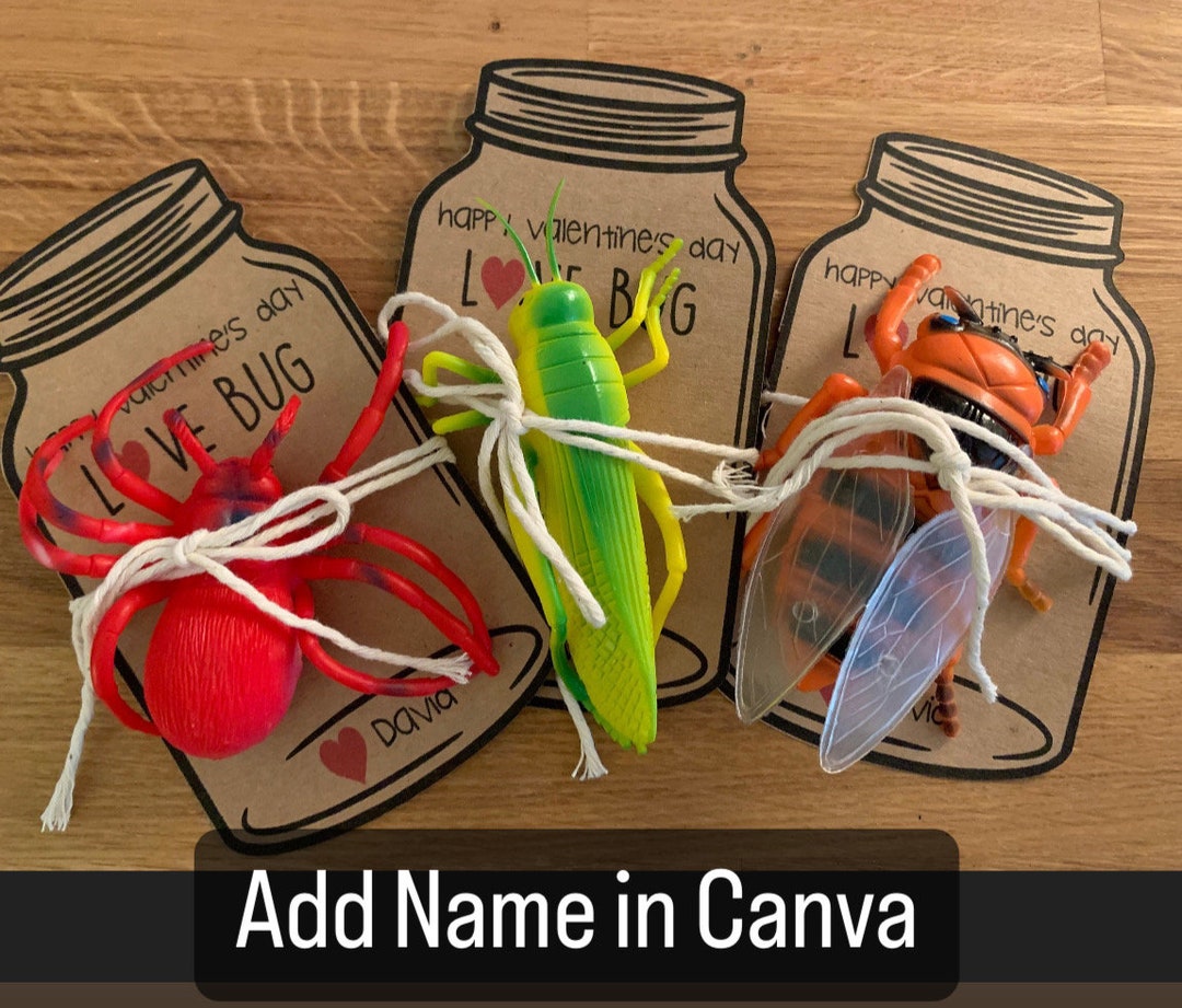 Love Bug Kids Valentine's Day Printable| Editable Preschool | Instant ...