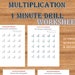 Multiplication 1-minute Drill: 10 Math Worksheets With Answers (PDF) - Etsy