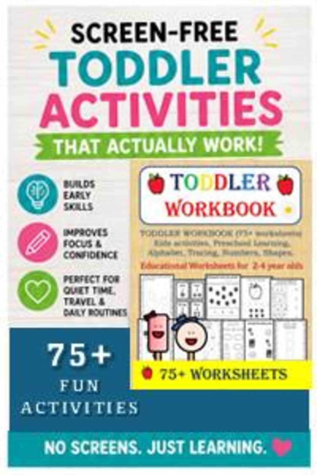 Toddler Activity Workbook, Preschool Worksheets, Curriculum, Busy Book ...