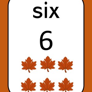 20 Printable Numbers Posters. Fall Leaves Numbers 1-20. Wall | Etsy