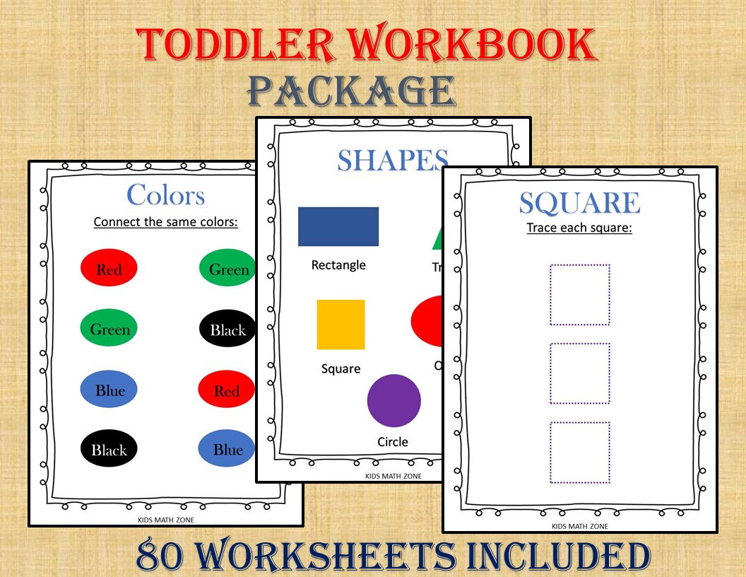 Toddler Workbook | Ages 2–4 | Fun Learning Activity Worksheets for ...
