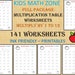 Addition Table Printable Chart, Math Fact Sheet-full Sheet & 3.5"x 2.5 ...