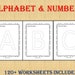 ALPHABET & NUMBERS 120 Worksheets / Preschool Worksheets - Etsy