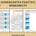 Kindergarten Practice Package - 50 Math Worksheets for Kindergarten ...