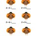 Turkey Addition Worksheets: Thanksgiving Math Activities (PDF) - Etsy