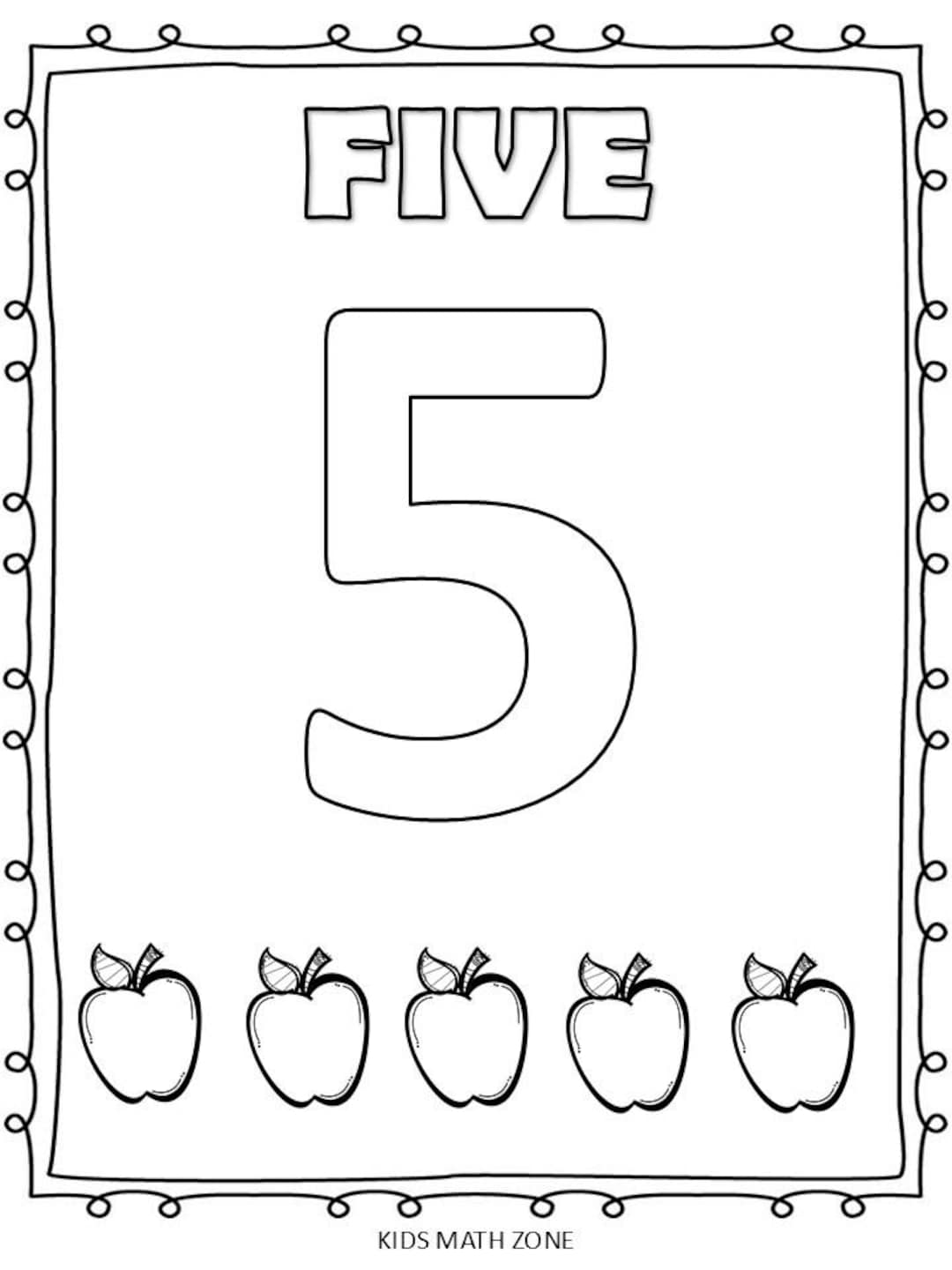 Number Coloring Pages: Fun Learning for Toddlers (PDF Pattern) - Etsy