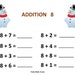 SNOWMAN ADDITION B 12 Worksheets Pdf/ Preschool/ Kindergarten/ Year 1,2 ...