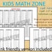 Addition Table Printable Chart, Math Fact Sheet-full Sheet & 3.5"x 2.5 ...