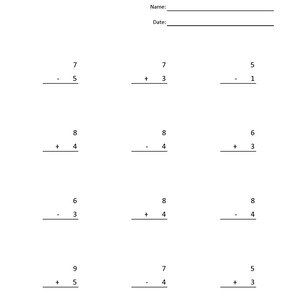 Math Worksheets Addition & Subtraction (30 Worksheets With Answers) - Etsy