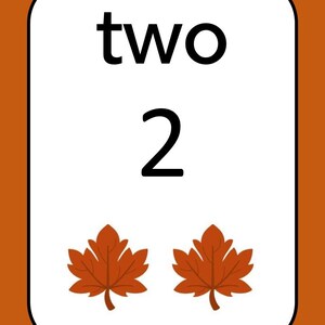 20 Printable Numbers Posters. Fall Leaves Numbers 1-20. Wall | Etsy
