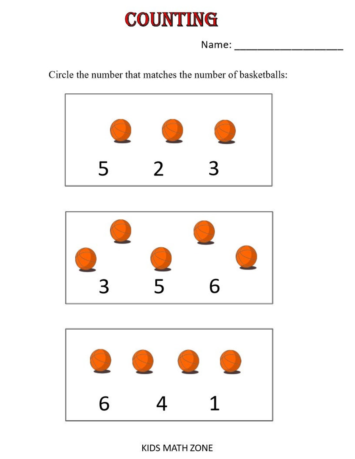 Ten Frame Counting and Match Numbers (printable Worksheets ...