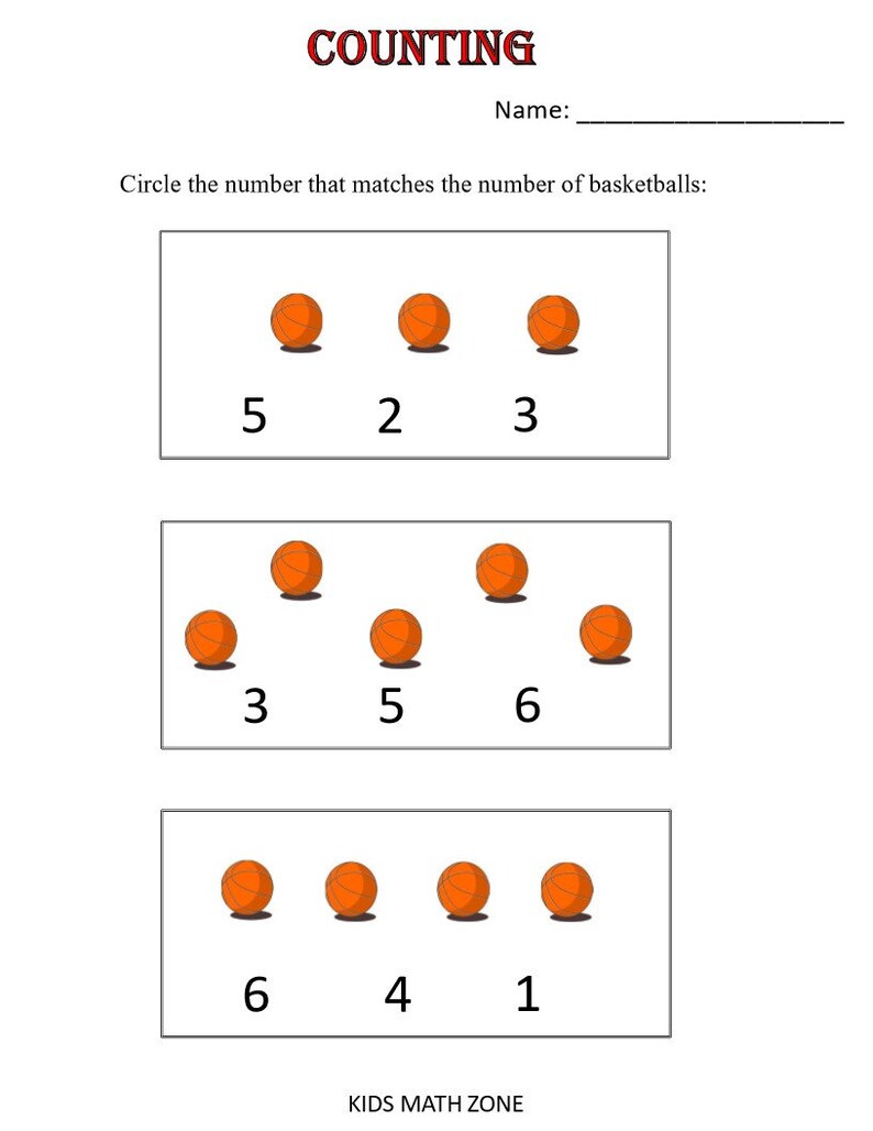 Ten Frame Counting and Match Numbers (printable Worksheets ...