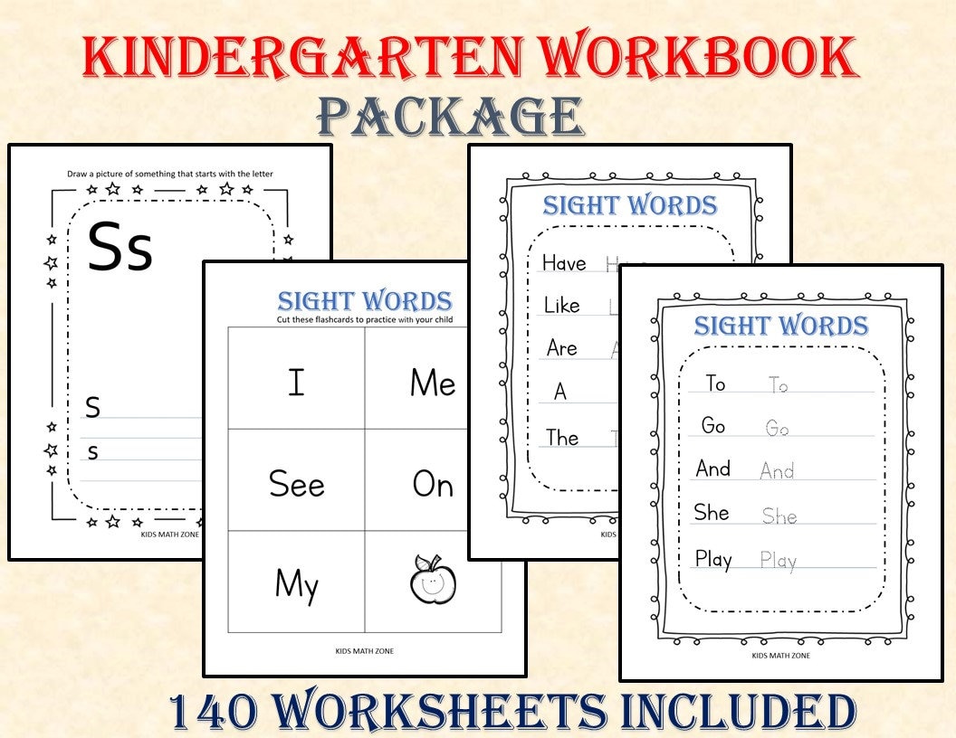 Toddler Pre-k K Learning Bundle 220 Printable Worksheets - Etsy Canada