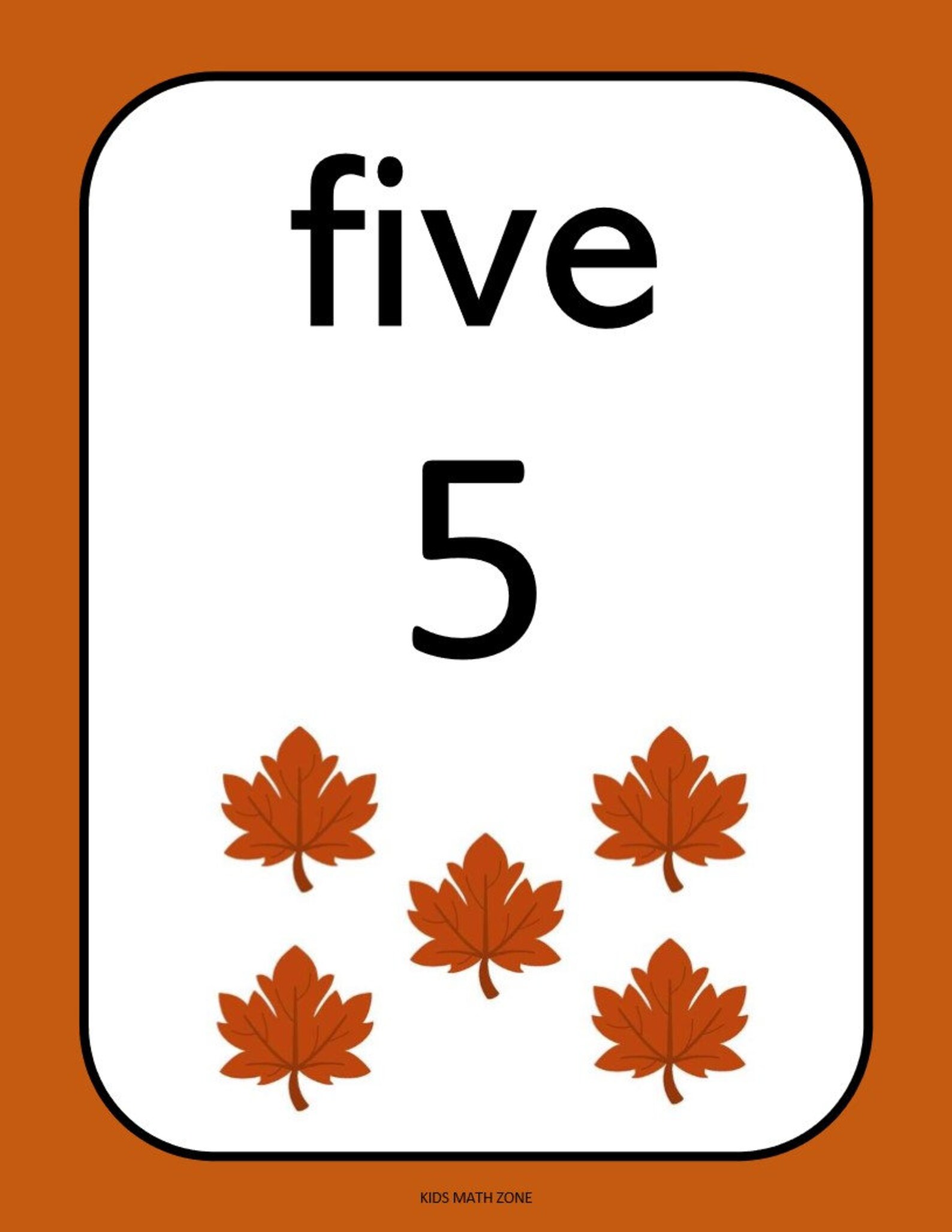 Fall Leaves Numbers 1-20 Posters: Classroom Homeschool Decor (digital ...