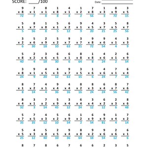 Multiplication Drills: 100 Days Timed Tests, Grades 3-5 (digital ...