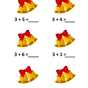 JINGLE BELLS ADDITION A(10 Worksheets) Pdf/ Preschool/ Kindergarten ...
