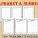 ALPHABET & NUMBERS (120 Worksheets) / Preschool Worksheets, Kids ...