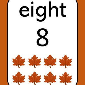 Fall Leaves Numbers 1-20 Posters: Classroom Homeschool Decor (digital ...