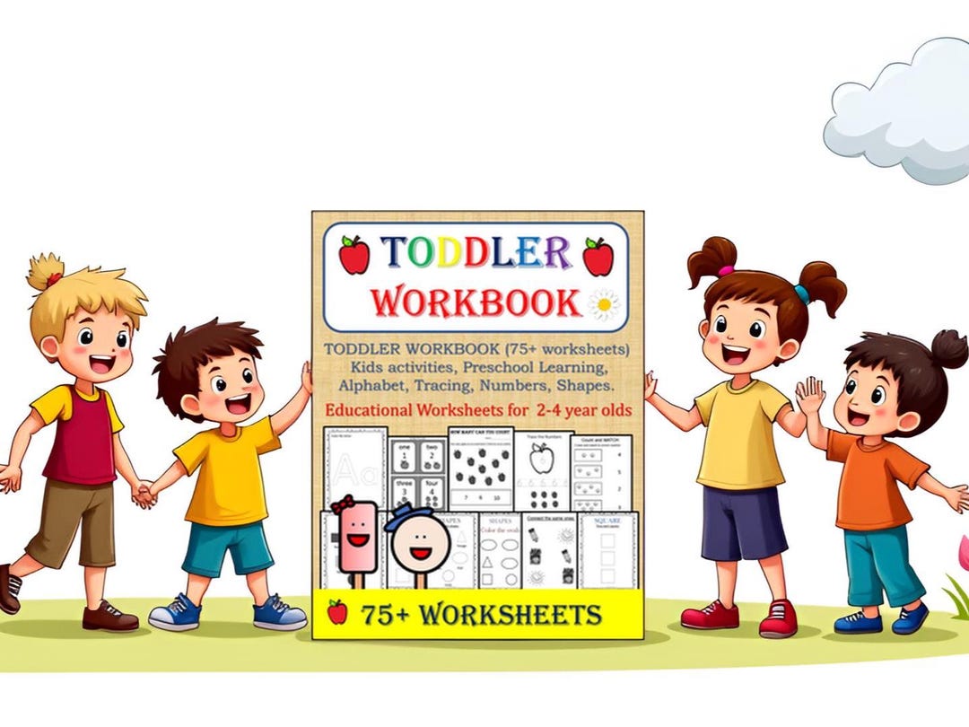Toddler Activity Workbook | Ages 2-4, Alphabet, Numbers (PDF Pattern ...