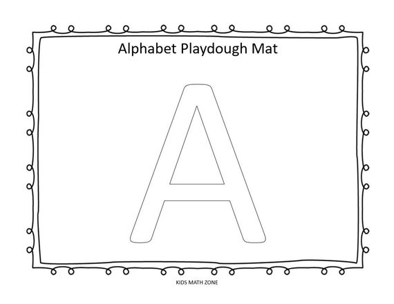 ALPHABET 26 Printable Uppercase Playdough Mats Worksheets / | Etsy