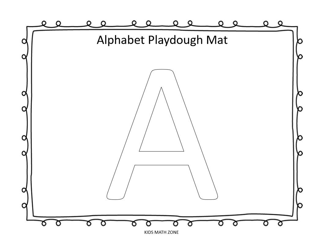 ALPHABET 26 Printable Uppercase Playdough Mats Worksheets / Pdf ...