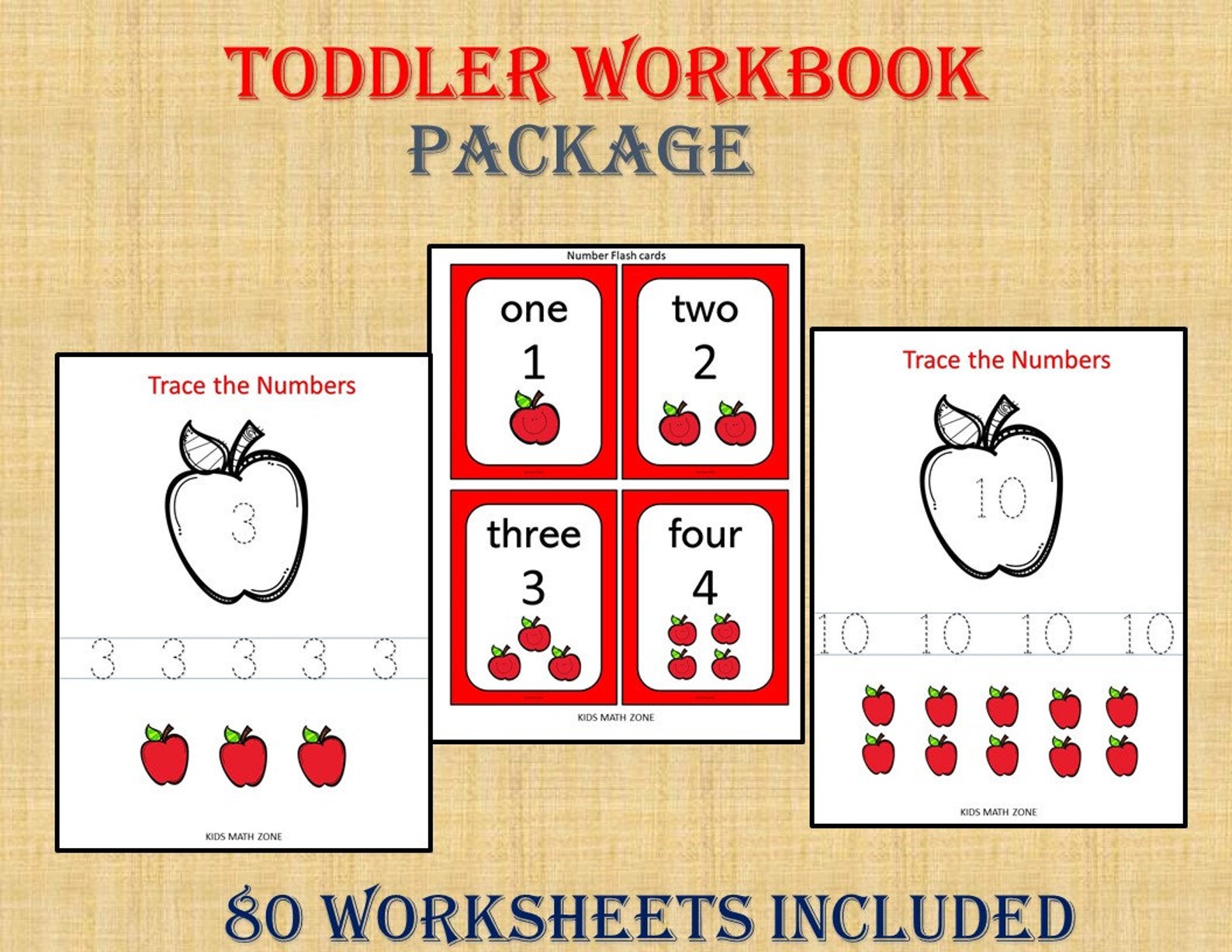 Toddler Workbook: 80 Printable Worksheets PDF, Kids Activities ...
