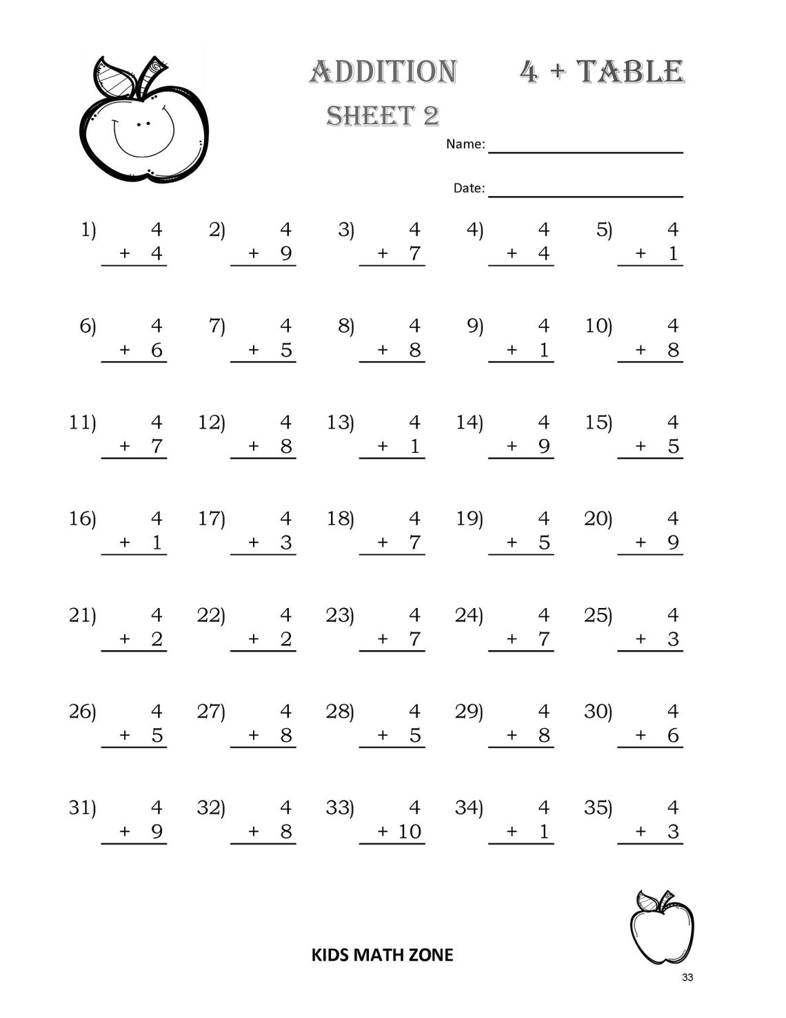 Addition Workbook 100 Worksheets With Answers Pdf/ Kinder, Grade 1,2 ...