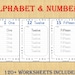 ALPHABET & NUMBERS 120 Worksheets / Preschool Worksheets - Etsy