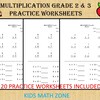 Multiplication 5 Minute Drill (worksheets With Answers)/pdf/ Year 2,3,4 ...
