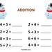 SNOWMAN ADDITION B 12 Worksheets Pdf/ Preschool/ Kindergarten/ Year 1,2 ...