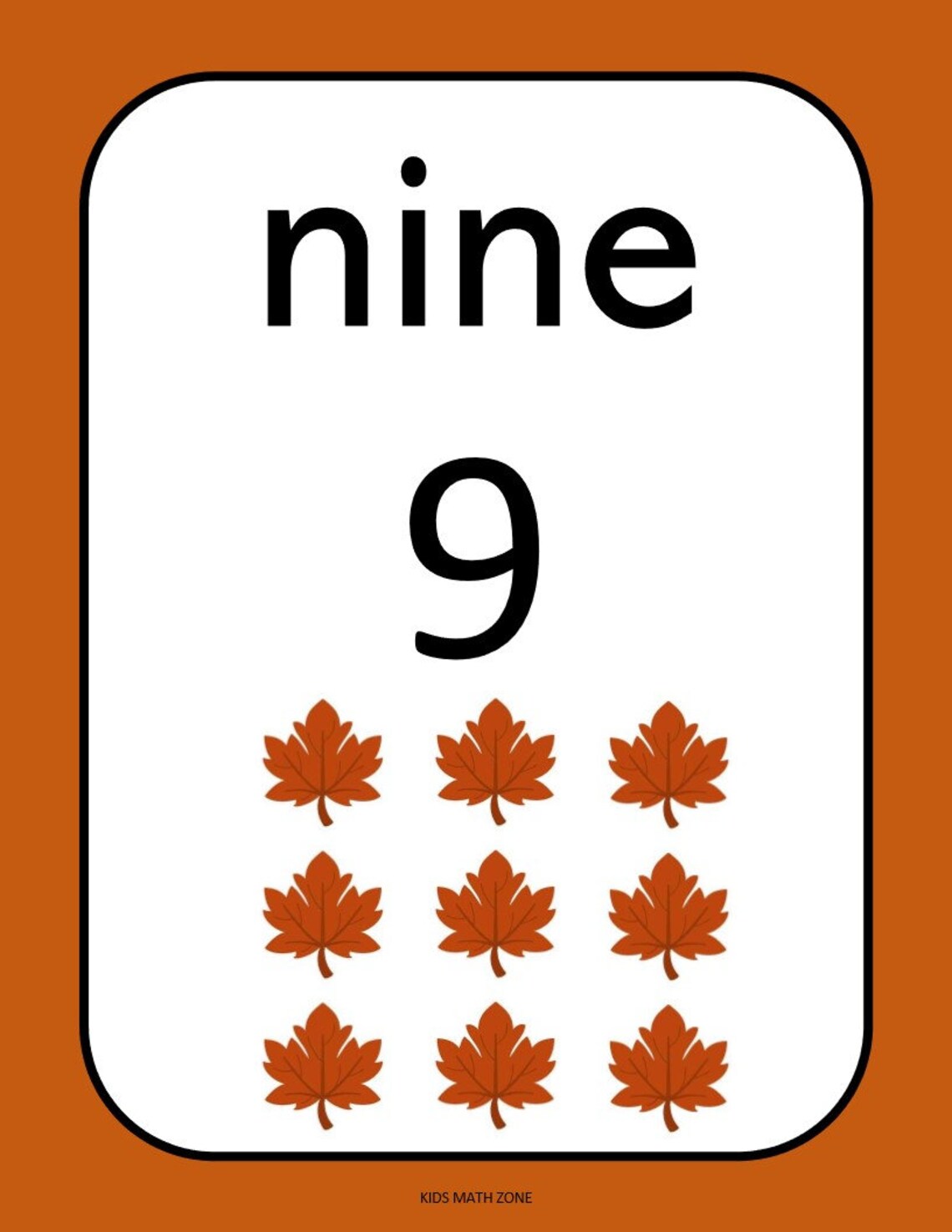 20 Printable Numbers Posters. Fall Leaves Numbers 1-20. Wall - Etsy Canada