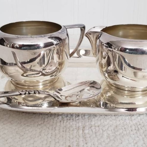 Cream and Sugar Set Silver Plate - Etsy